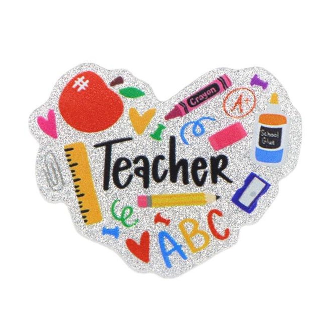 Glitter Teacher Planar Resin | School Supplies Flatbacks | DIY Craft ...