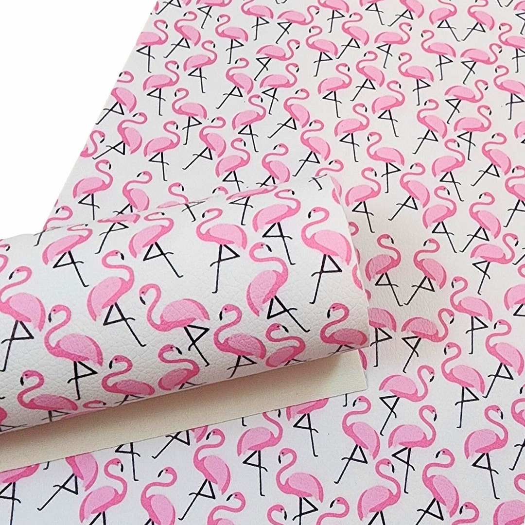 Flamingo Faux Leather Sheets . Pretty Pink Flamingos . Printed ...