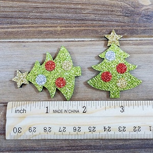 8 Pcs Felt Christmas Trees . Holiday Glitter Felt . Pine Tree Felties ...