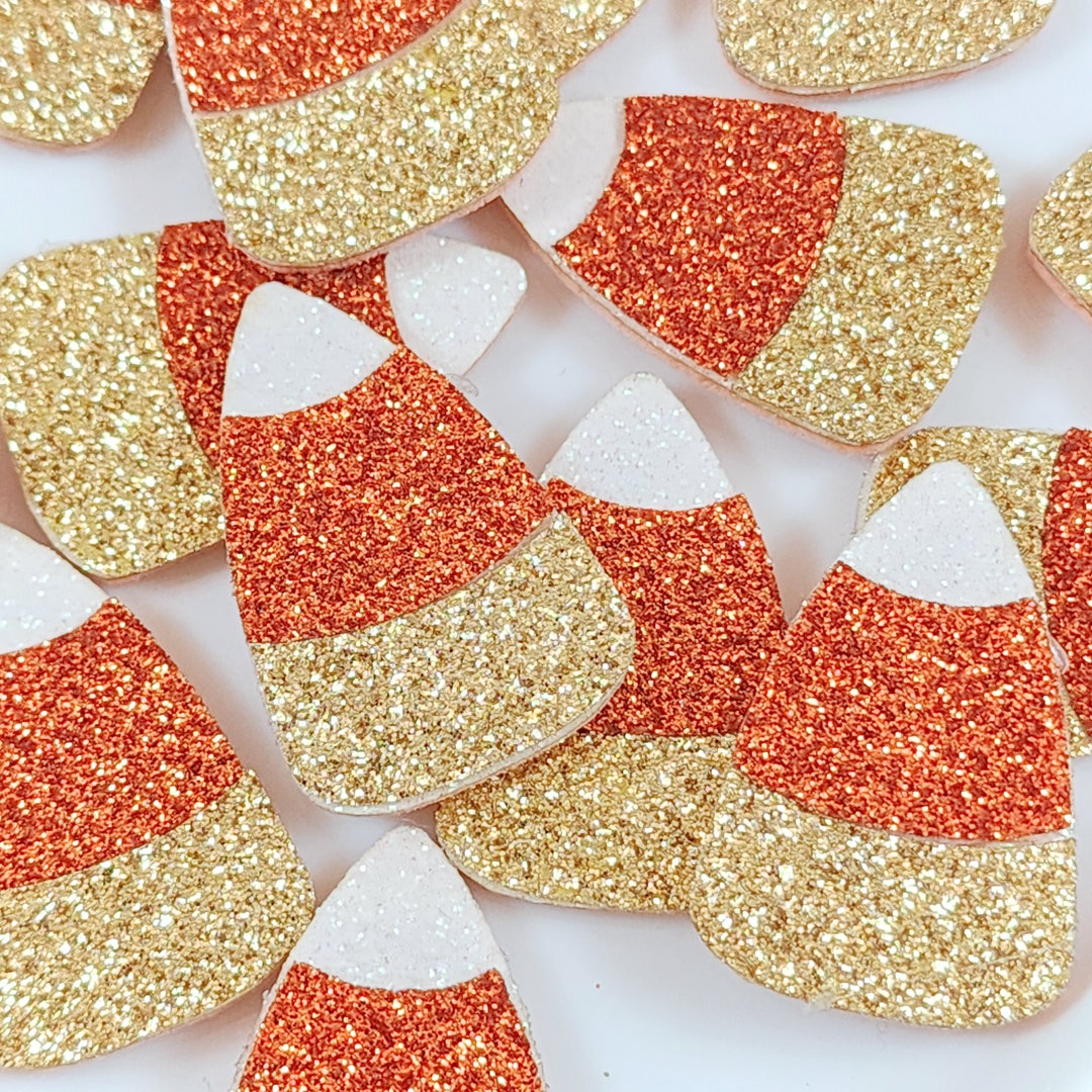 10 Pcs Felt Candy Corns, Halloween Felties, Candy Glitter Felt, Fall ...