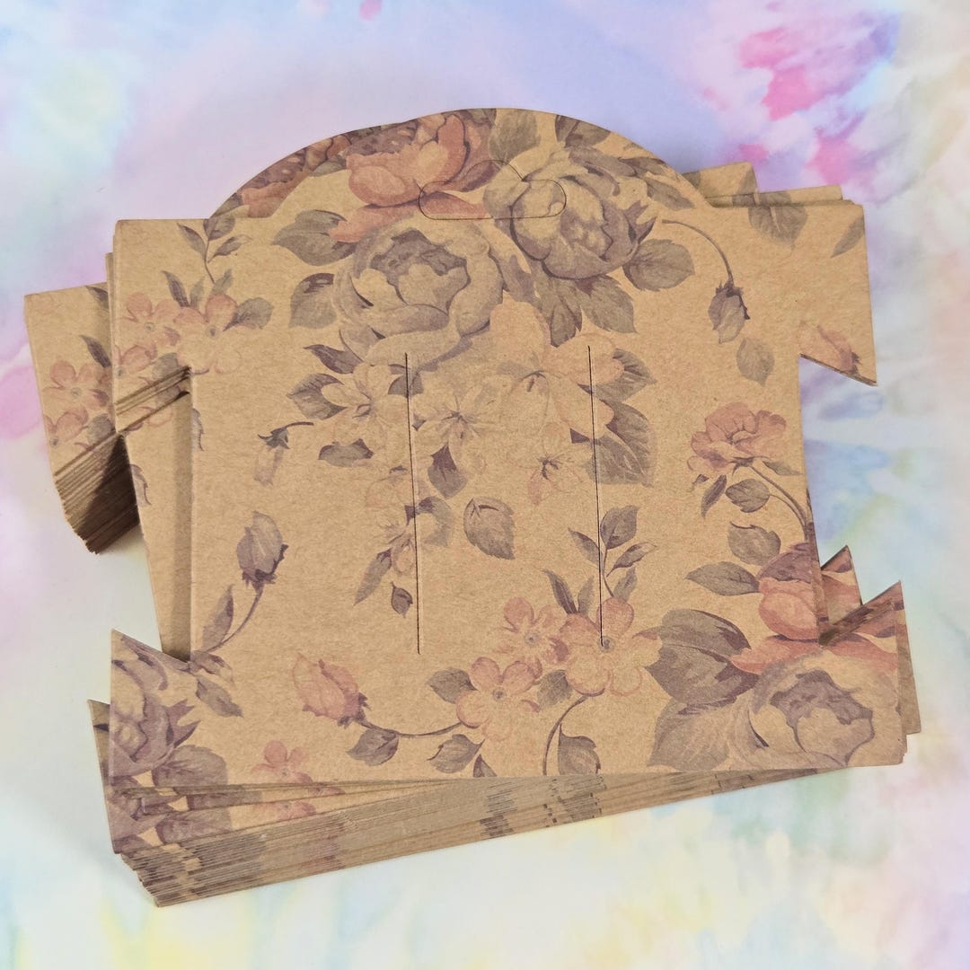 50 Pcs Hair Bow Display Cards - 3" X 4" Floral Cardstock for Hair ...