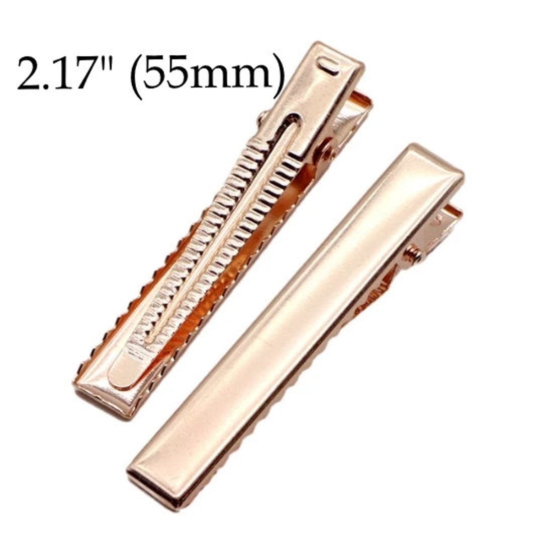 50 Pcs Alligator Clips . Single Prong Rose Gold Clips . 55 Mm - Etsy