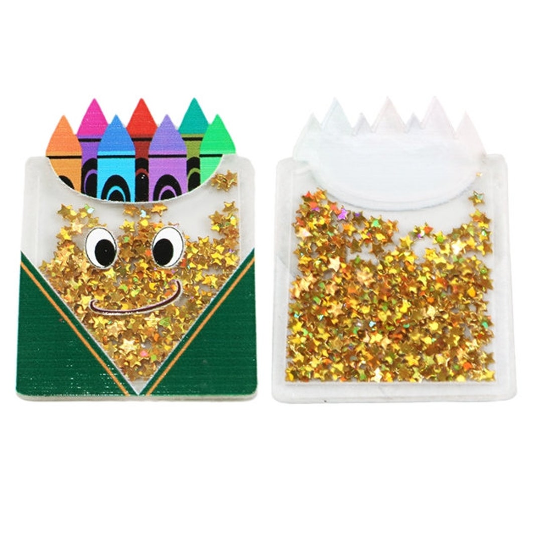 Crayon Flatbacks . Resin Shakers . Planar Resin . Flat Back . Cabochon ...