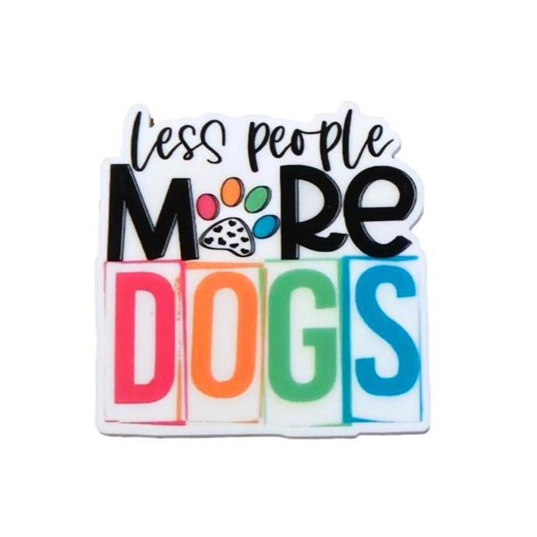 5 Dog Planar Resin Flatbacks | Pet Cabochon | Less People More Dogs ...