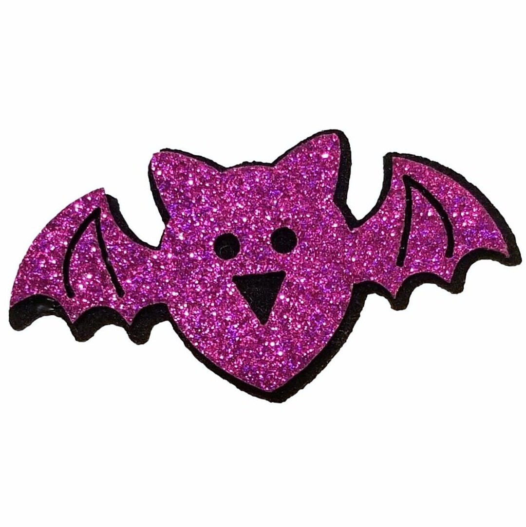 8 Pcs Purple Felt Bats, Halloween Felties, Glitter Felt, Spooky Bat ...