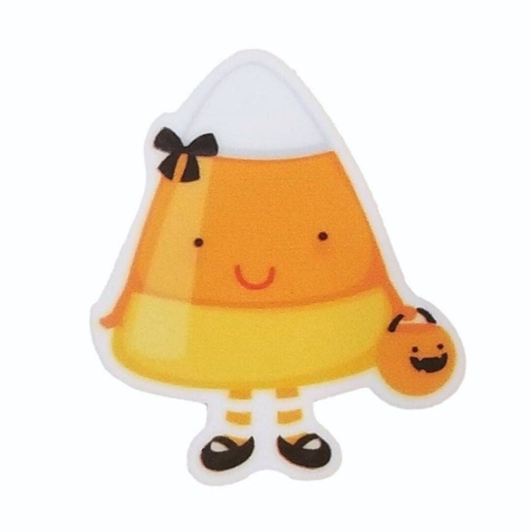 Candy Corn Girl Planar Resin Flatbacks Cute Halloween Cabochons DIY ...