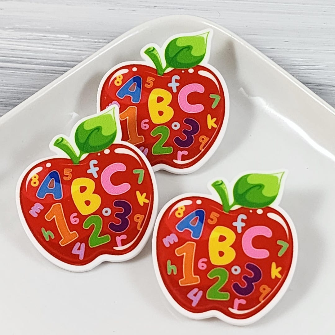 5 Pcs School Planar Resin Flatbacks . Flat Back . Cabochon . Charm ...