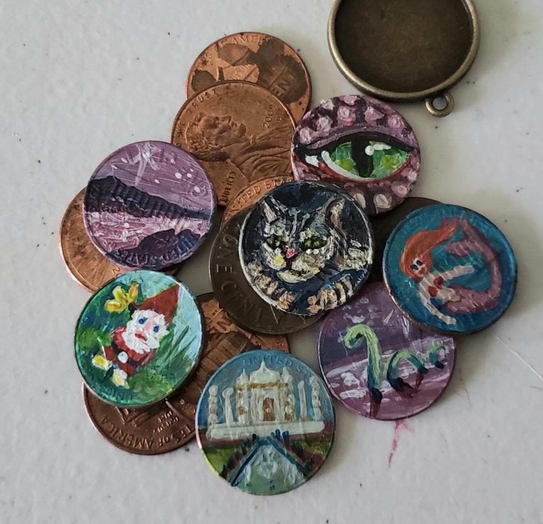 Custom Painted Pennies - Etsy