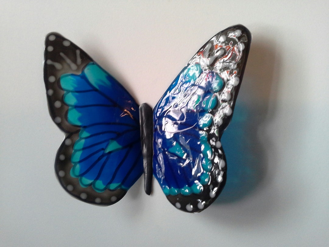 Blue Monarch Wall Decal 3D Butterfly Window Cling Butterfly Window ...