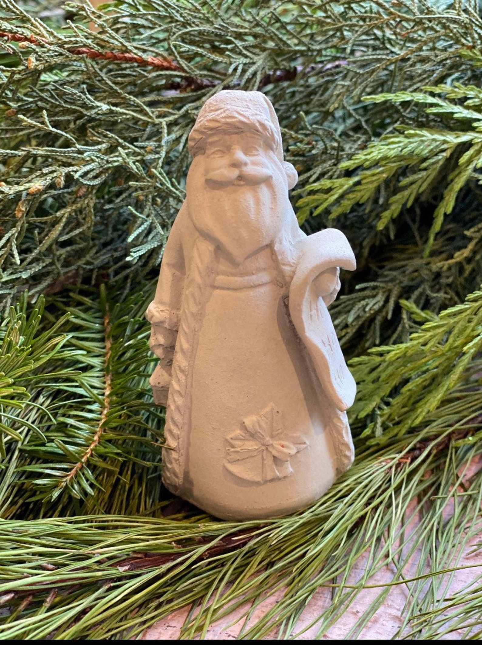 Concrete Santa Claus Statue 3 1/2 Tall Vintage Style Kris - Etsy