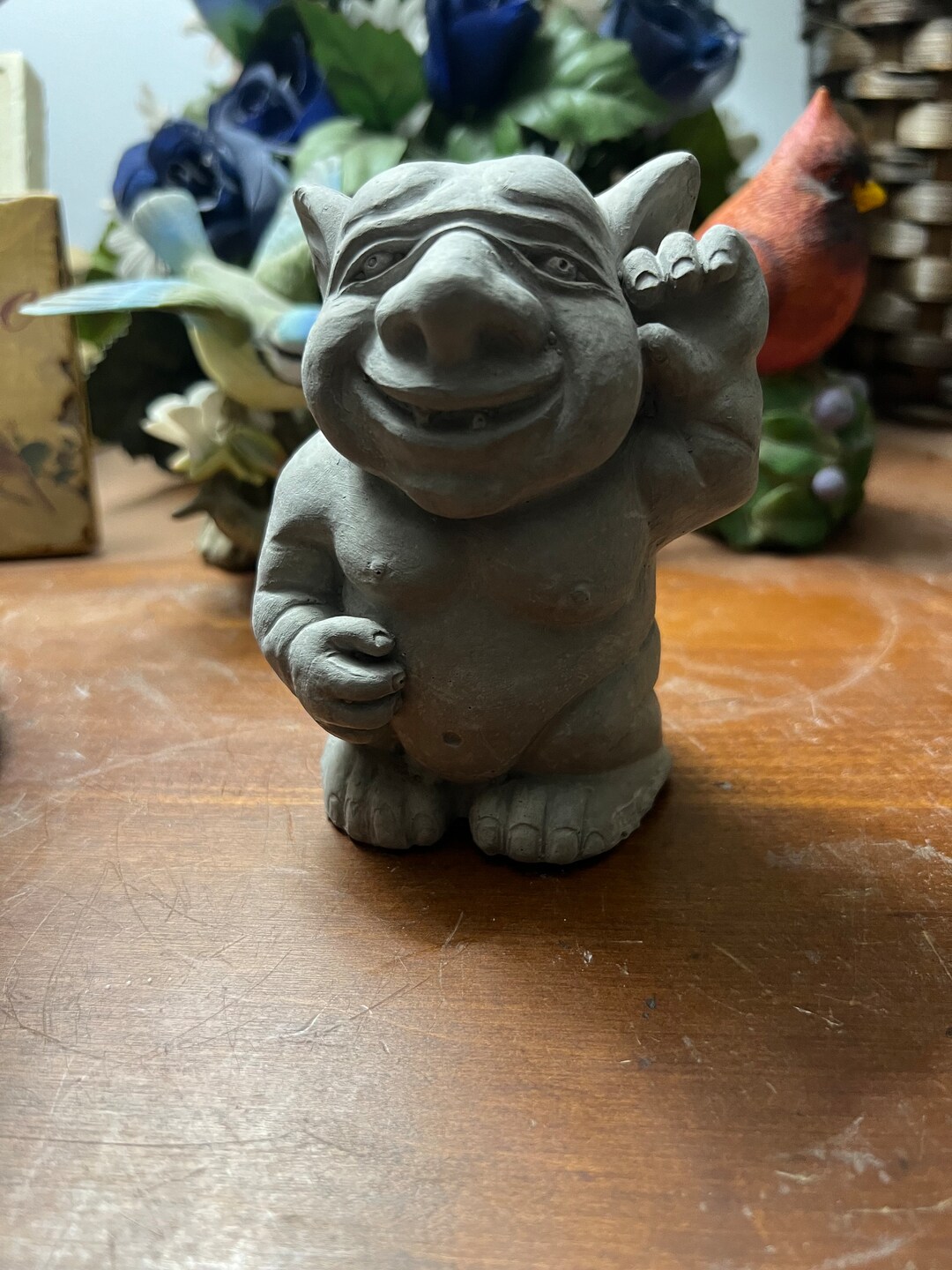 Concrete Garden Troll Statue - Unique Home Decor (4 Inch) - Etsy