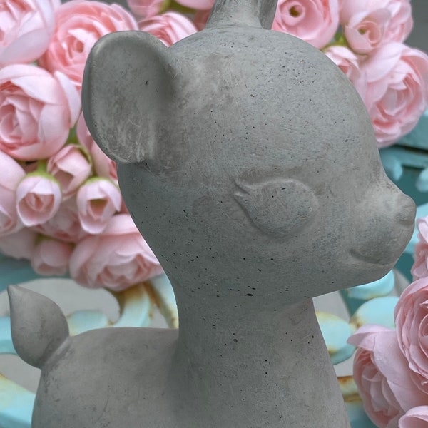 Concrete Deer Statues - Etsy