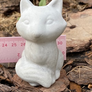Concrete Garden Fox Statue, Adorable 3” Cement Fox, Foxy Fox - Etsy