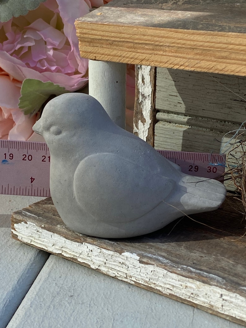 Concrete Bird Statue Garden Statue 2 1/2 Tall Bird Statue | Etsy