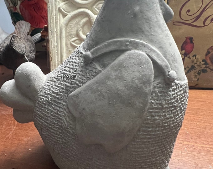 10 Tall Cement Rooster Chicken Garden Art Statue Concrete Farm Animal ...
