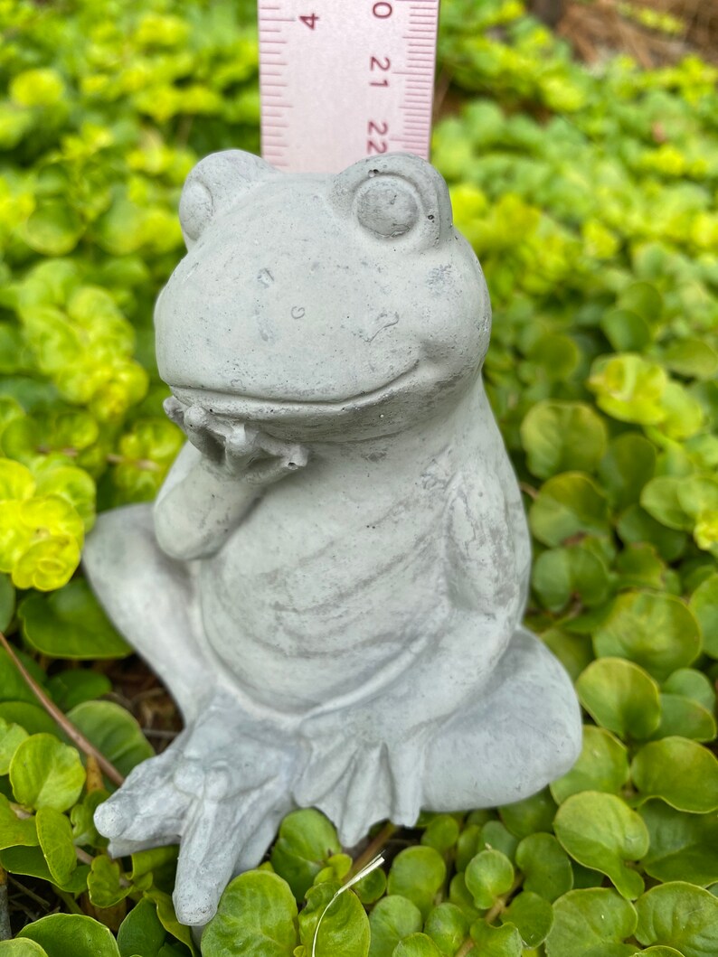 Concrete Frog Statue Garden Frog Yoga Frog 3 1/2 Cement - Etsy