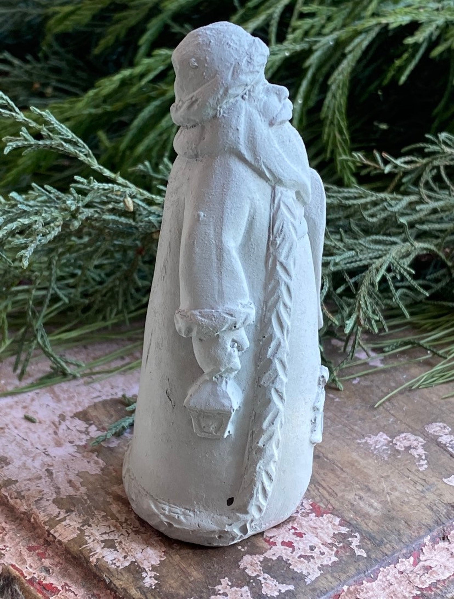 Concrete Santa Claus Statue 3 1/2 Tall Vintage Style Kris | Etsy