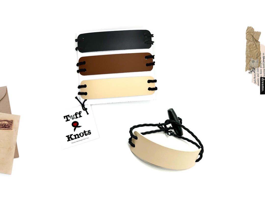 Vegan Leather & Toggle Loc Hair Tie: Faux Leather Band Dreadlock ...