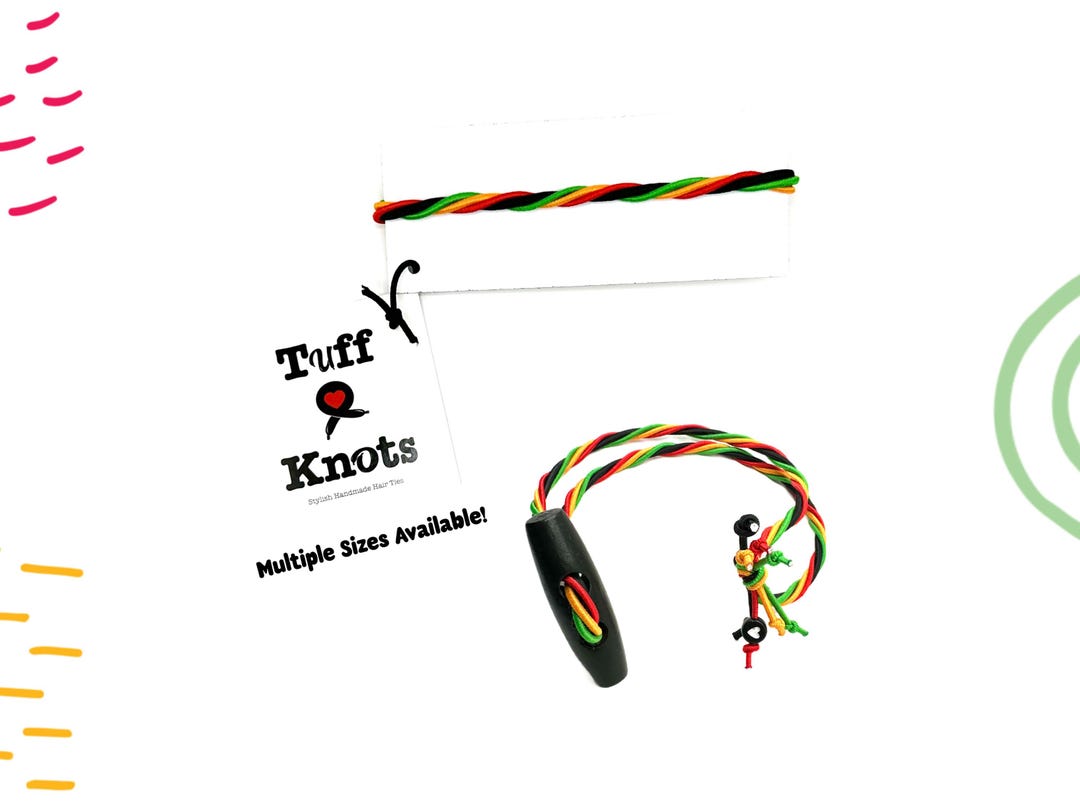 Juneteenth Hair Ties: Rasta Locs, Dreadlocks, Braids - Red, Gold ...
