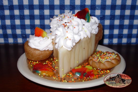 Vanilla Silk Cream Pie With Fall Sprinkles Pie Slice Candle - Etsy