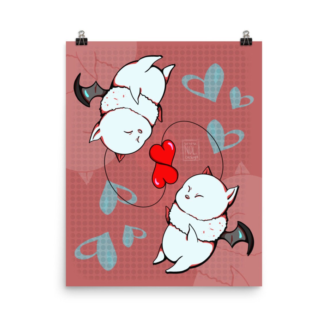 Valentine's Day Moogle Love Matte Poster FFXIV Final Fantasy - Etsy