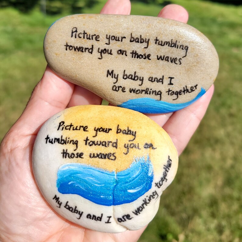 Labor and Birth Affirmation Hand Painted Stone - Etsy