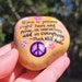 Hand Painted Stone peace is Present Right Here and - Etsy