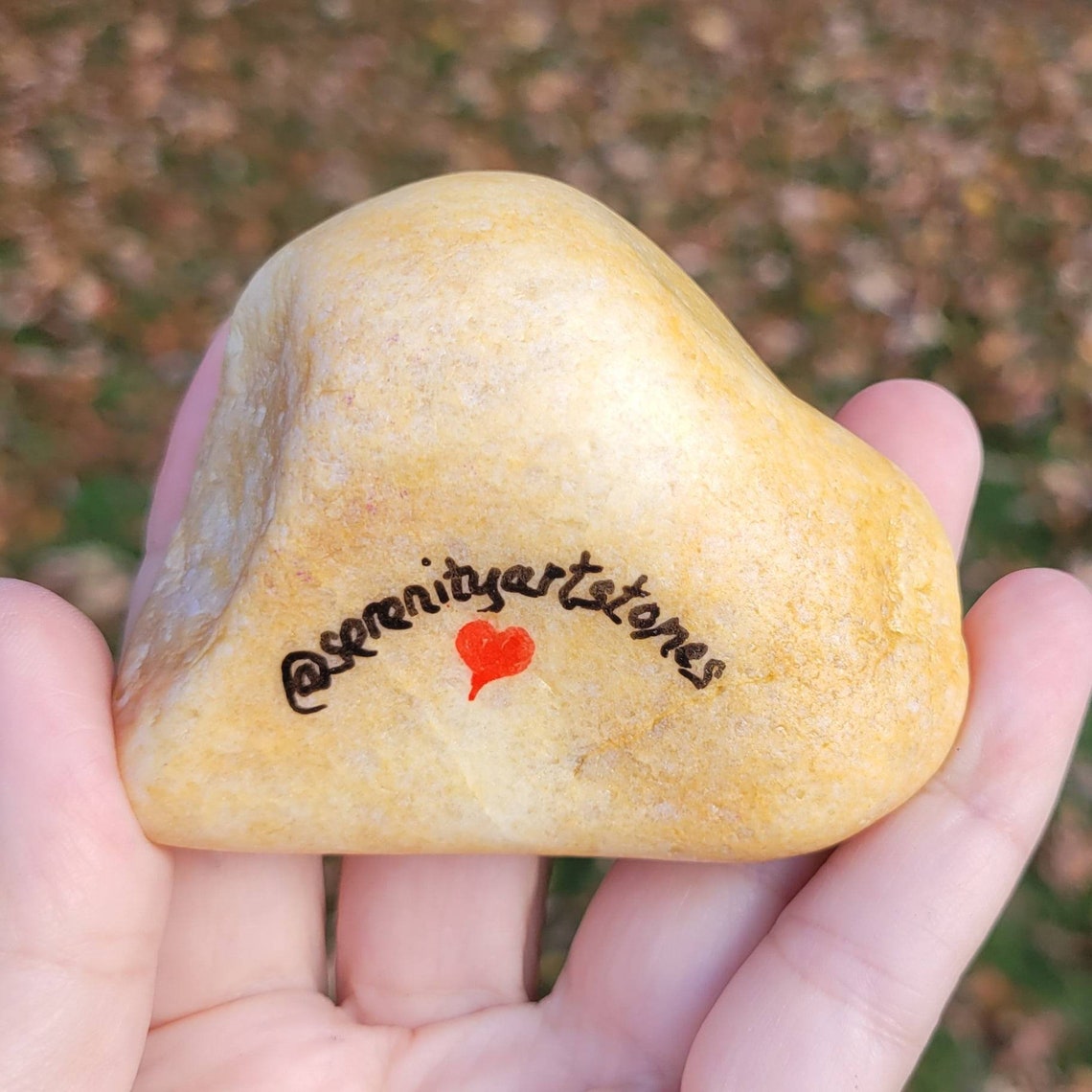 Hand Painted Affirmation Stone change is the Essence of Life - Etsy