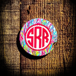 Monogram Sandstone Car Coaster - Etsy