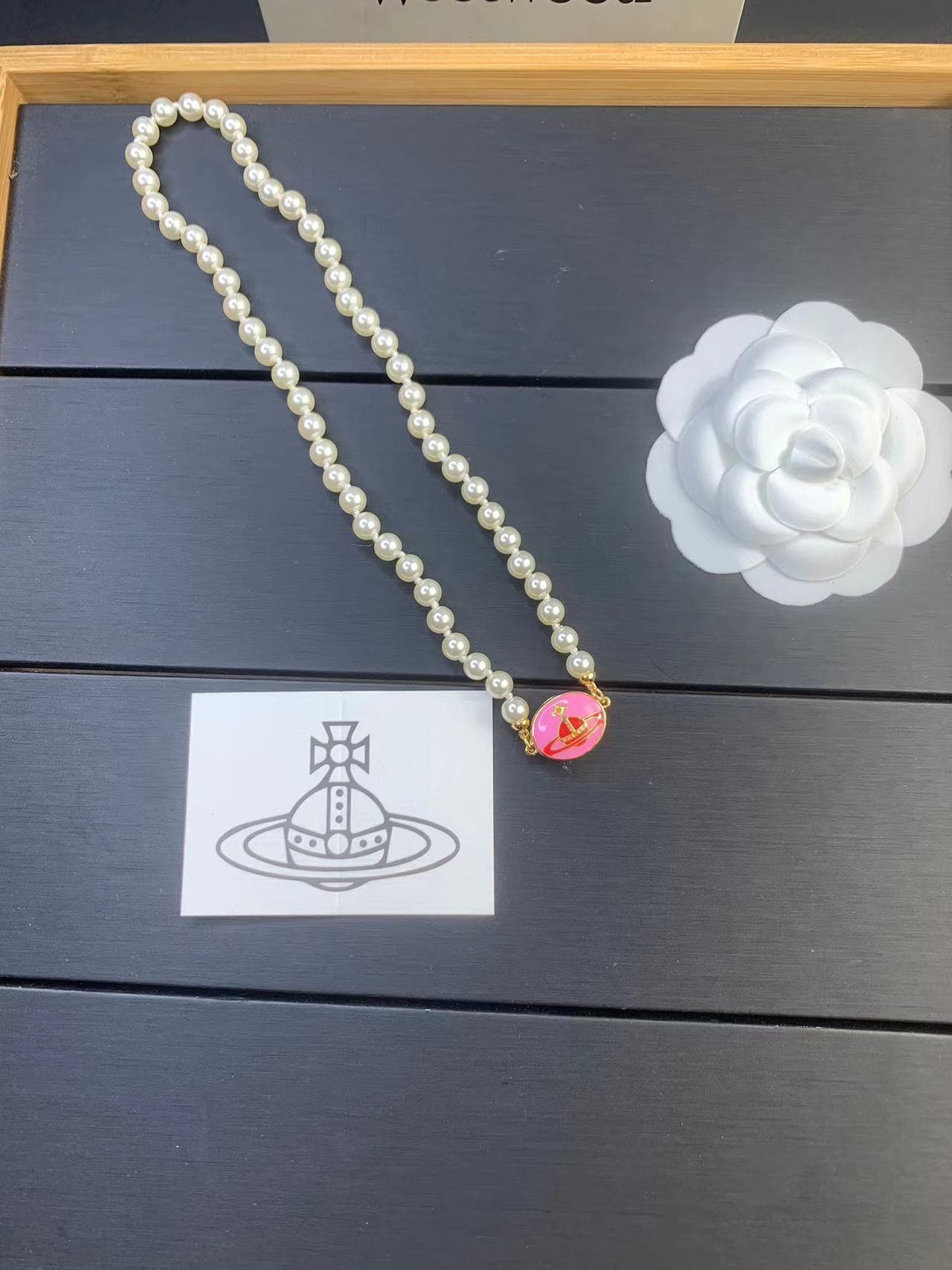 Pearl Necklace, Saturn Pearl Necklace, Round Saturn Necklace, Asteroid ...