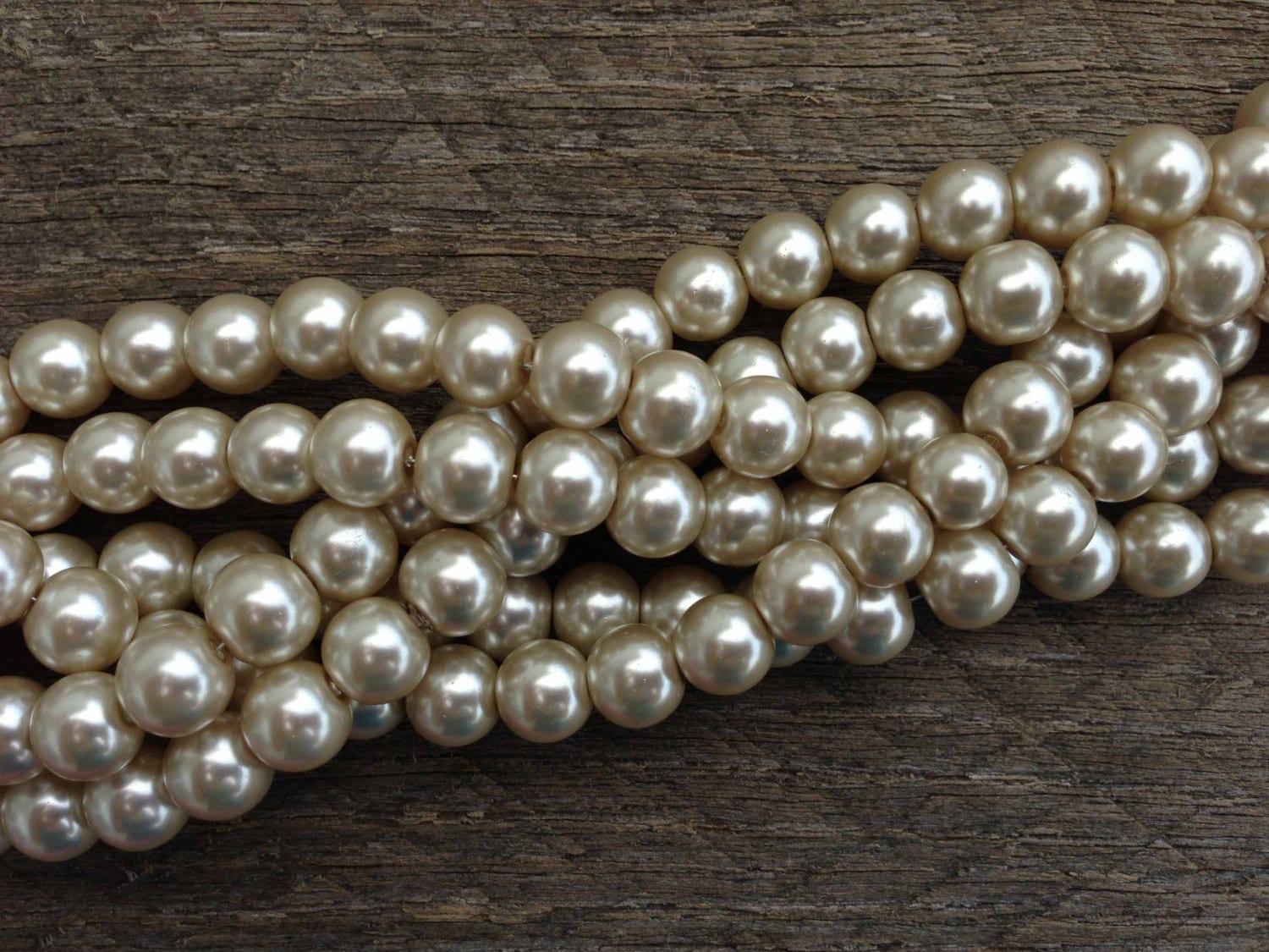 Champagne Pearl Necklace Pearl Statement Necklace Multi - Etsy