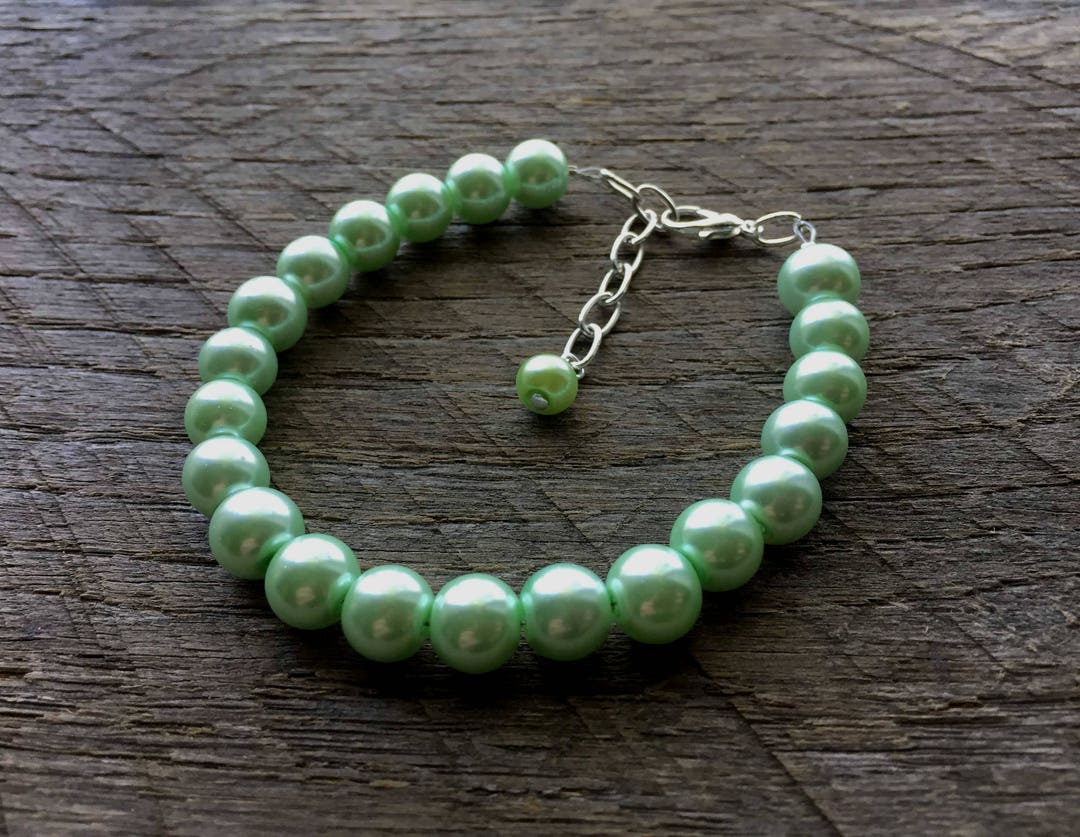 Pulsera de perlas verdes para fiestas nupciales y bodas, regalo de ...