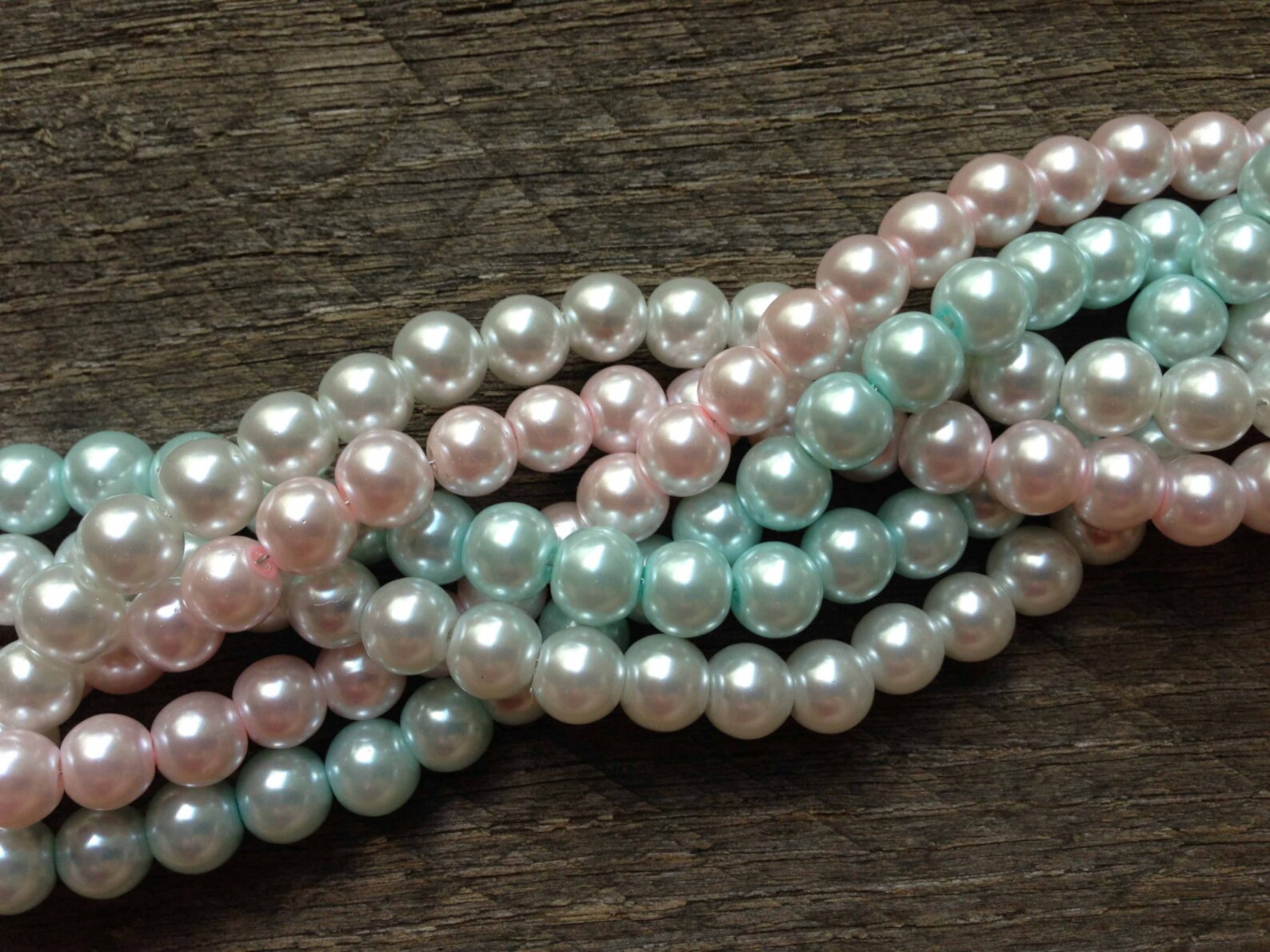 Baby Pink Blue Pearl Necklace Gender Reveal Party Baby Shower Statement ...