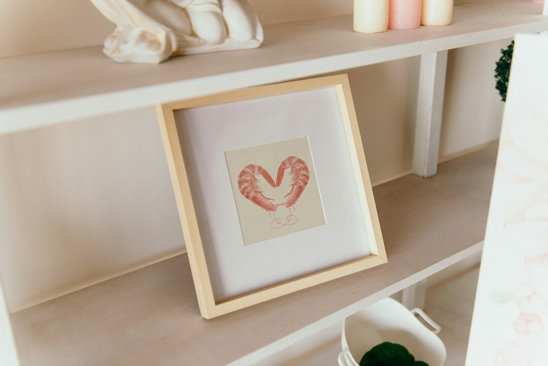 Shrimp Heart Print | DIGITAL DOWNLOAD | Art Print - Etsy