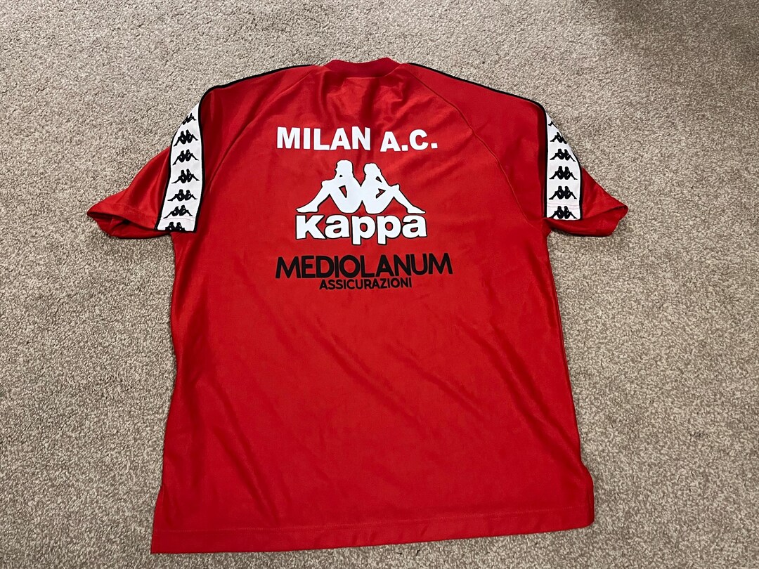 AC Milan Vintage Kappa Football Training Shirt Men’s Size Medium - Etsy