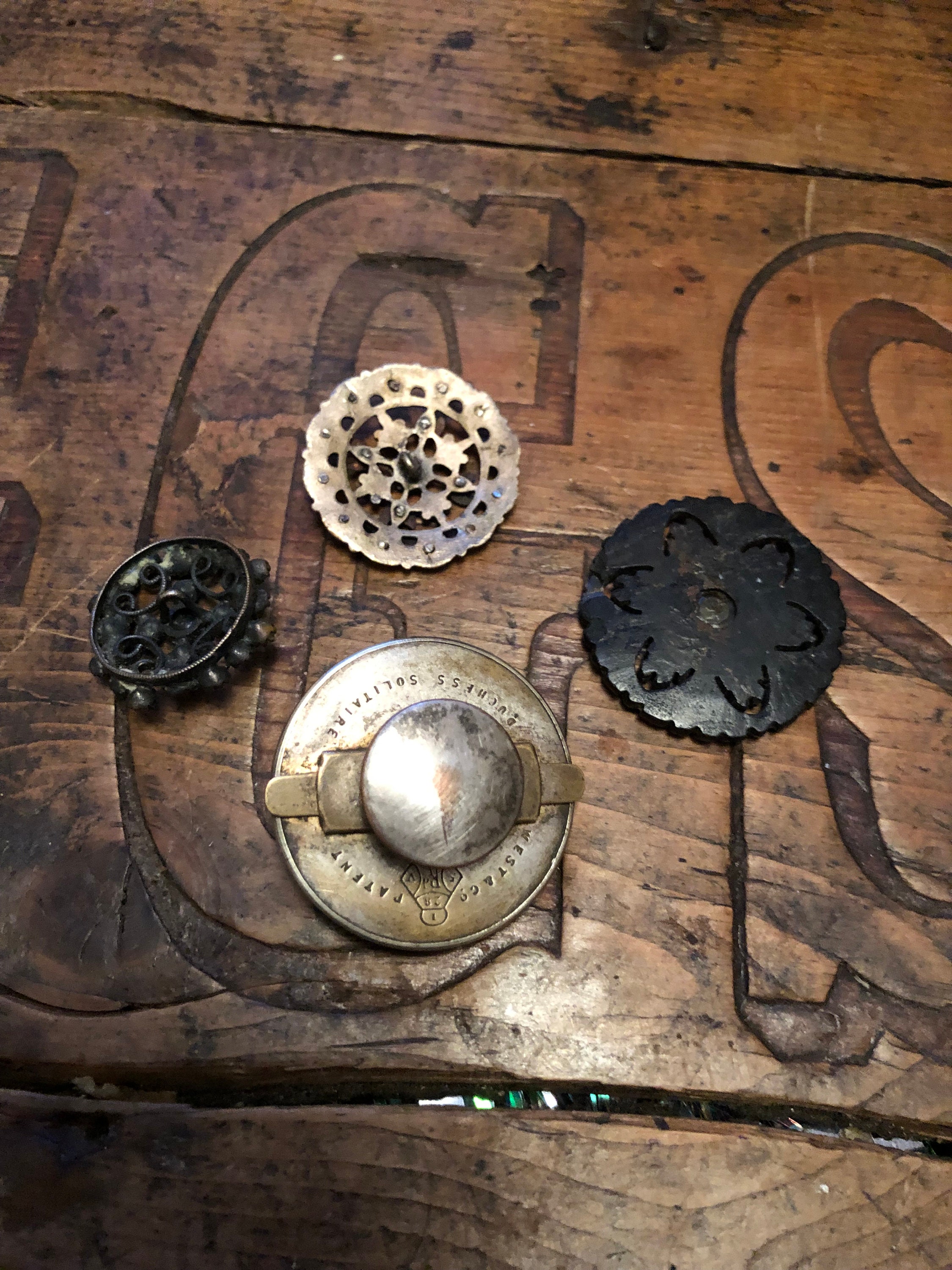 Four Large Antique Buttons - Etsy