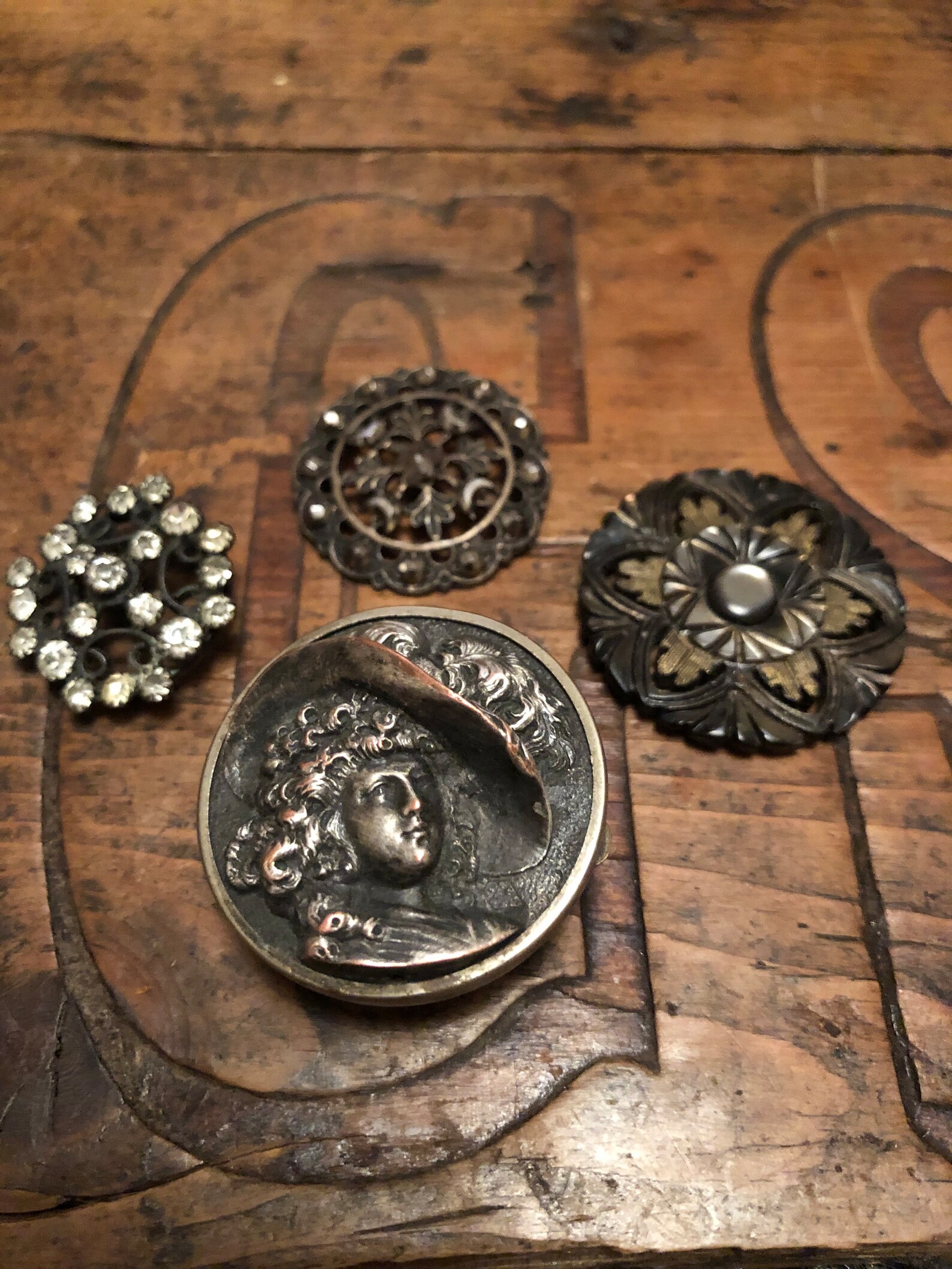 Four Large Antique Buttons - Etsy
