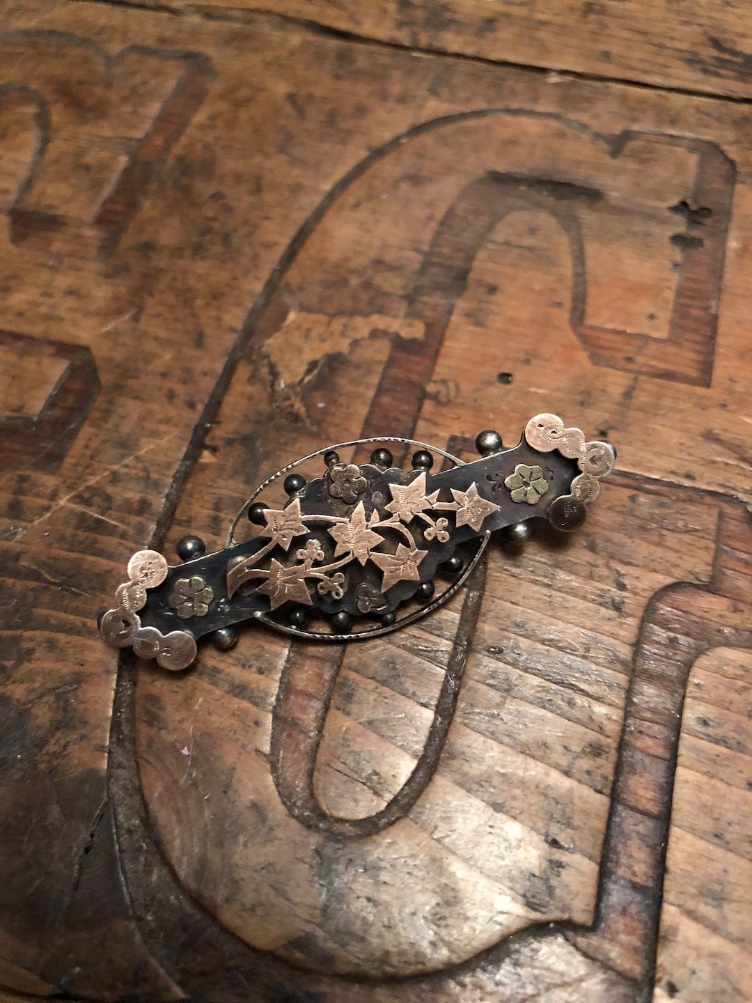 Antique Silver and Gold Sweetheart Brooch - Etsy