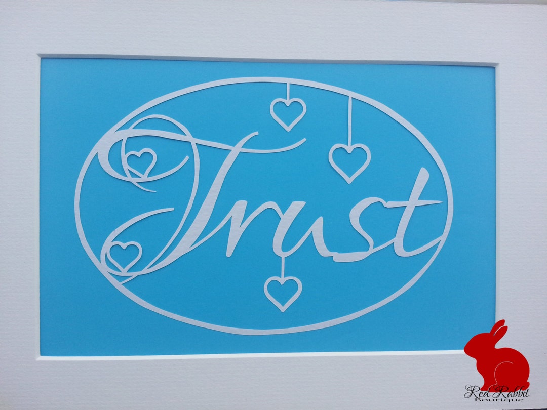 Trust Hearts Papercutting Paper Cut Template Jpeg - Etsy