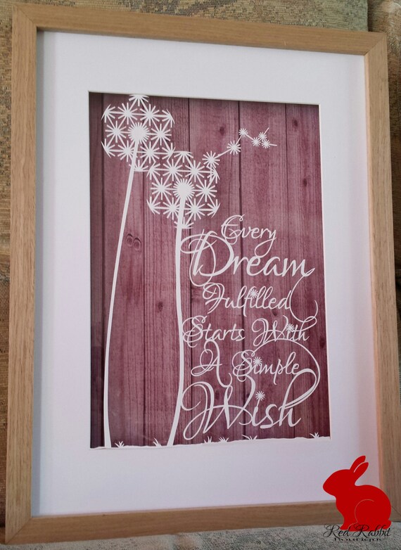 Dandelion Paper Cutting Art