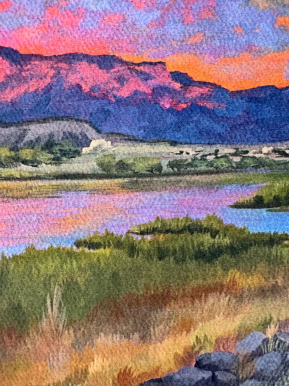 Sunset Over the Sandia Mountains Art Print New Mexico Landscape - Etsy