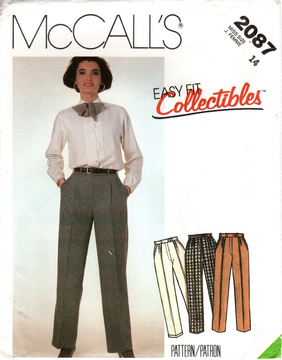 Sz 14 Mccall's Pants Pattern 2087 Misses' Lined - Etsy