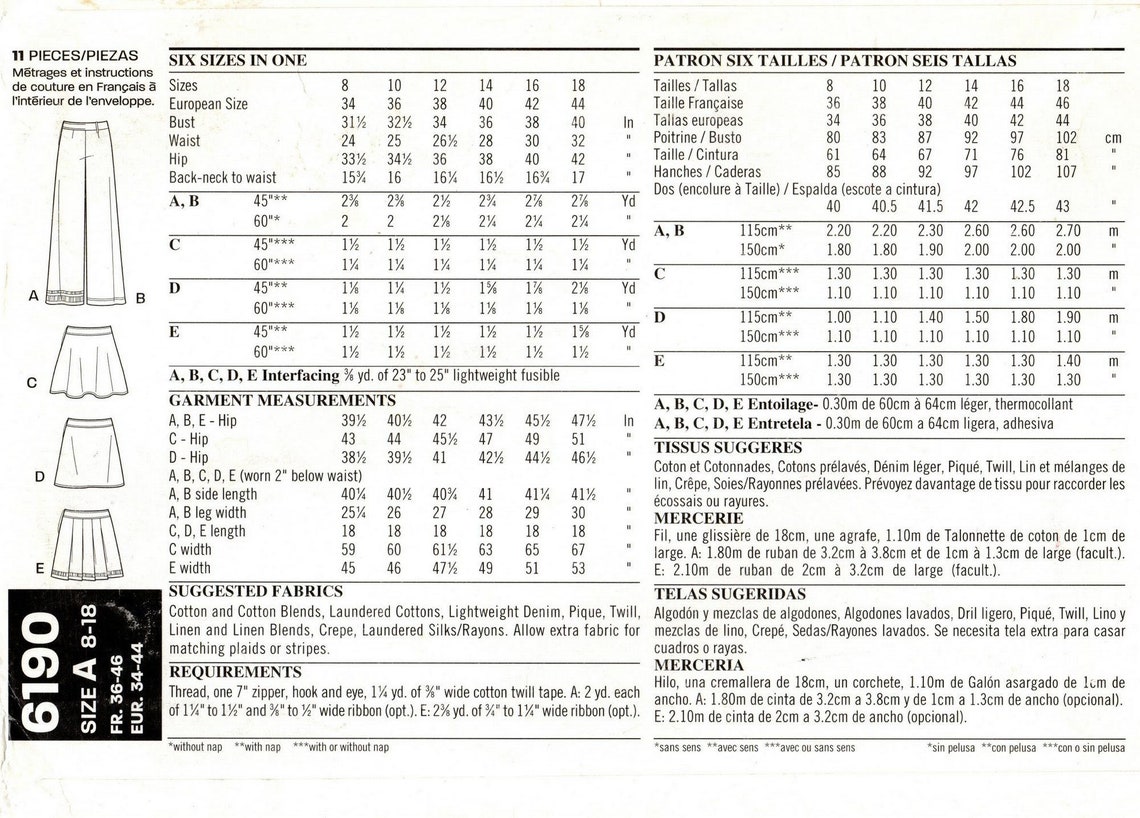 Sz 8 Thru 18 New Look Pattern 6190 Misses' A-line - Etsy