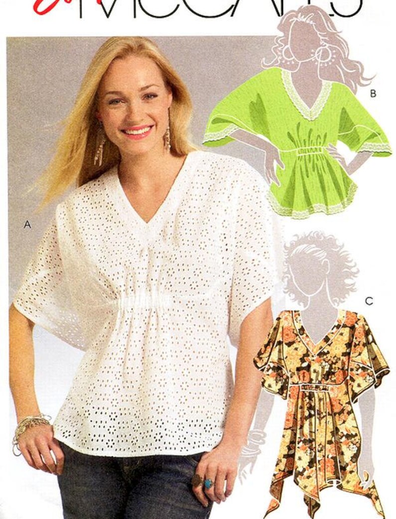 Sz Lrg/xlg/xxl Mccall's Top Pattern M5384 Misses' - Etsy