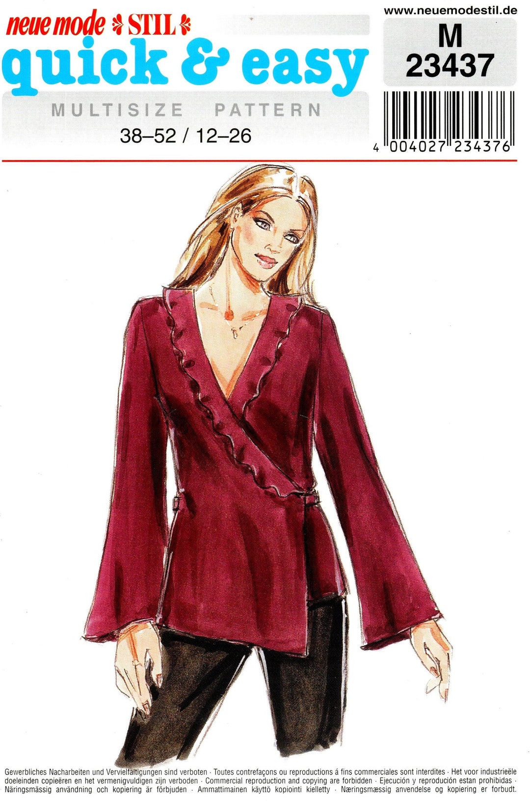 Sz 12 to 26 Neue Mode Pattern M23437 Misses' Bell - Etsy