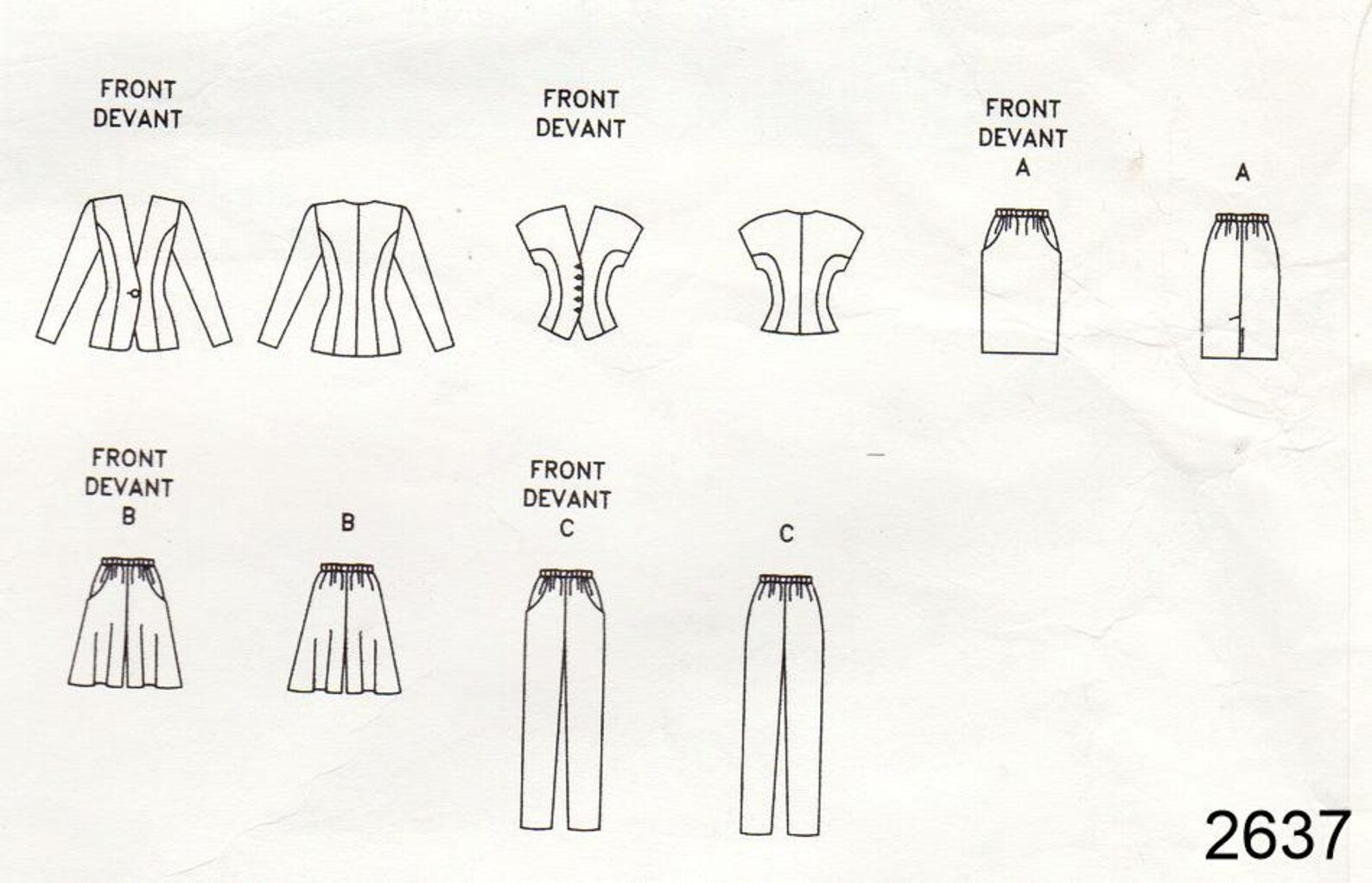 Sz 6/8/10 Vogue Separates Pattern 2637 Misses' - Etsy