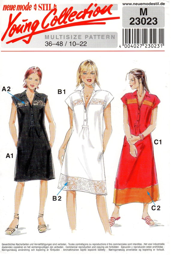 Sz 10 a 22 Neue Mode Pattern M23023 Misses's Loose | Etsy