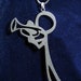 Trumpet Player Stick Figure Keychain Charm Musical Instrument - Etsy