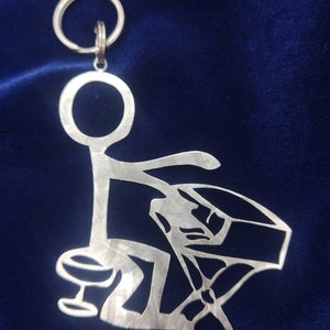 Stick Figure Keyboard Musician Player Key Chain Charm or Ornament for ...