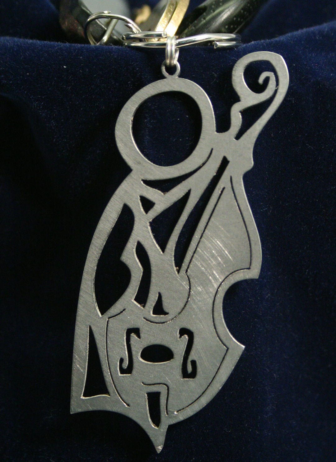 Cello Player or Upright Bass Stick Figure Keychain Charm for the ...